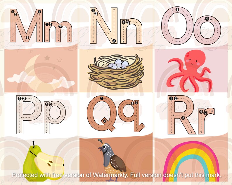 Minimal Writing Visual Alphabet Posters | Animal Alphabet Posters ...