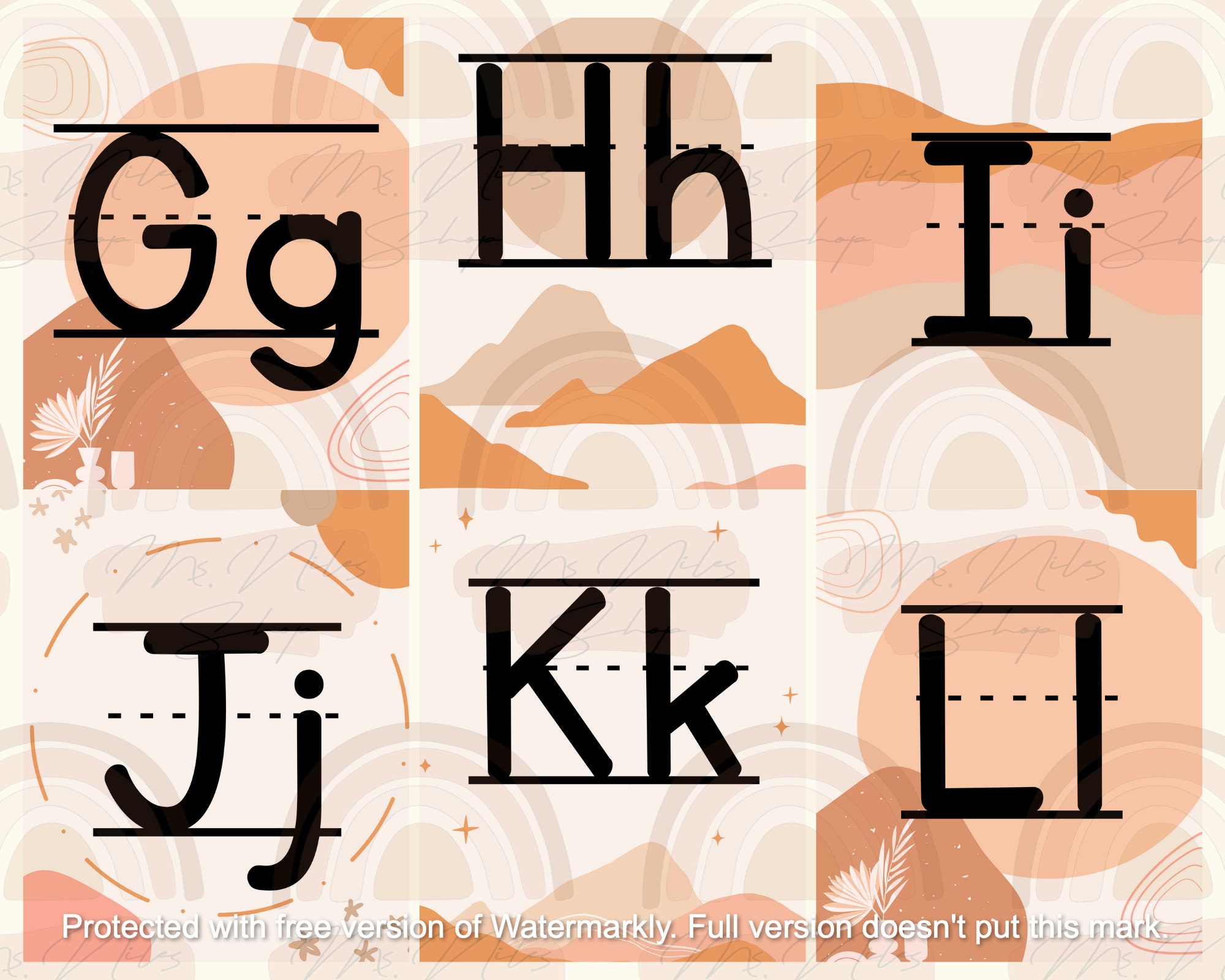 BOHO Alphabet Posters Digital Download - Etsy