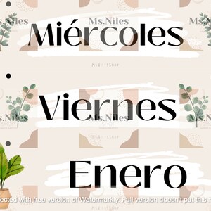 Spanish Boho Plant Flip Calendar | Spanish Classroom Calendar ...