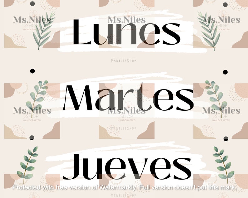 Spanish Boho Plant Flip Calendar | Spanish Classroom Calendar ...