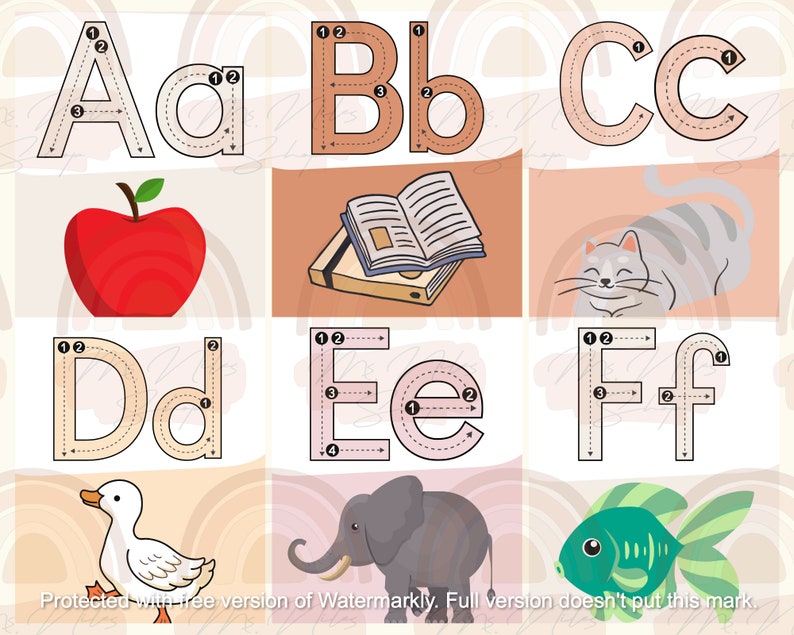 Minimal Writing Visual Alphabet Posters | Animal Alphabet Posters ...