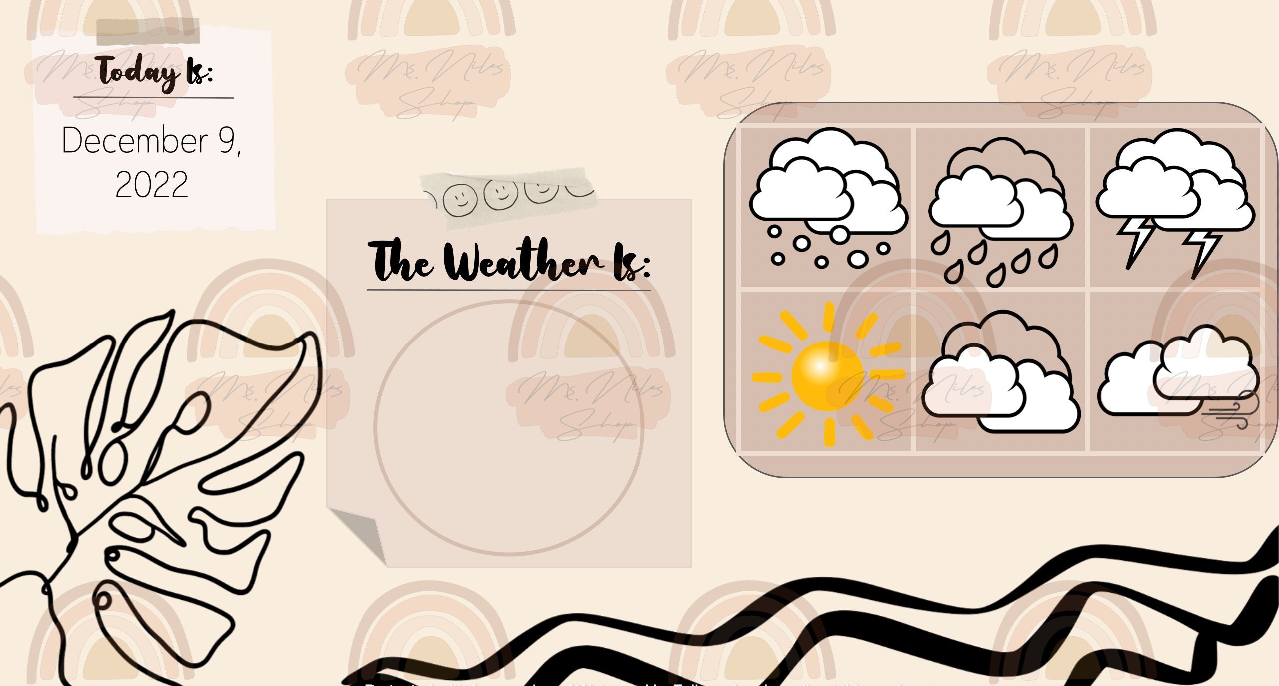 Editable BOHO Morning Meeting Slides Template - Etsy