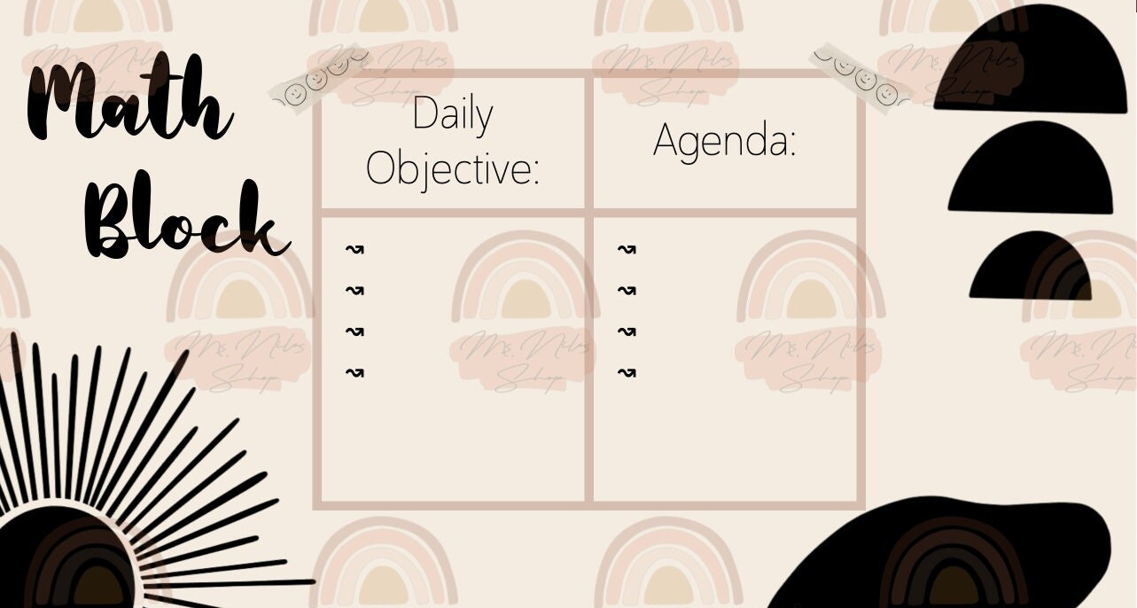 Editable BOHO Morning Meeting Slides Template - Etsy