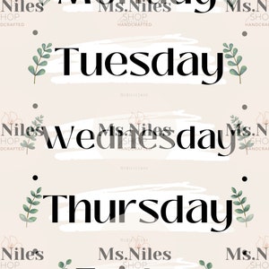 Boho Plant Flip Calendar Printable Yearly Calendar - Etsy