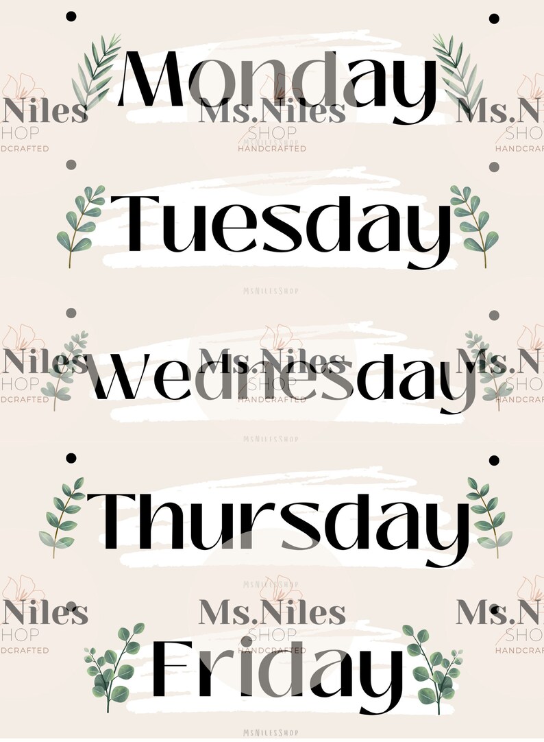 Boho Plant Flip Calendar Printable Yearly Calendar - Etsy