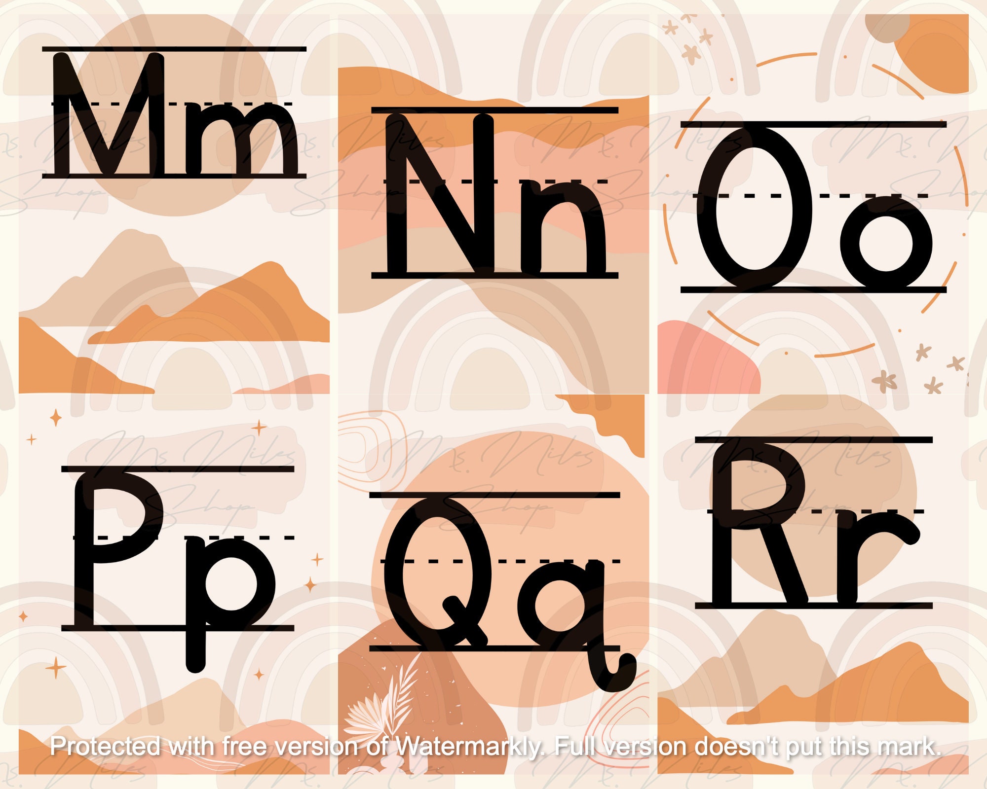 BOHO Alphabet Posters Digital Download - Etsy