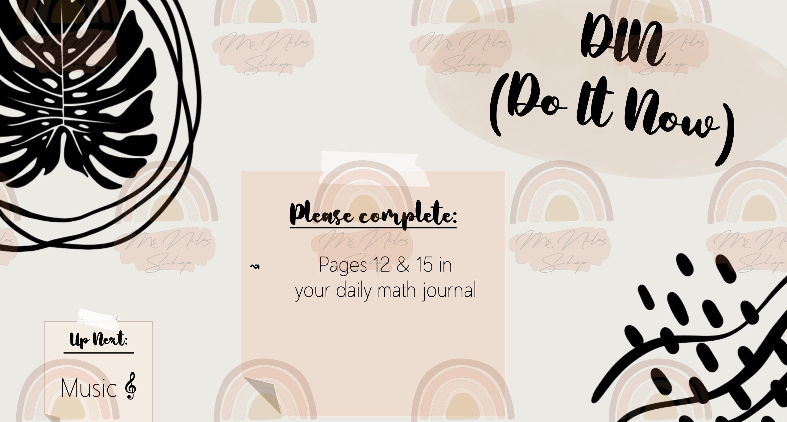 Editable BOHO Morning Meeting Slides Template - Etsy
