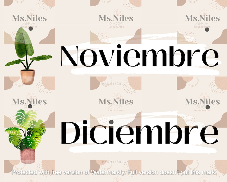 Spanish Boho Plant Flip Calendar | Spanish Classroom Calendar ...