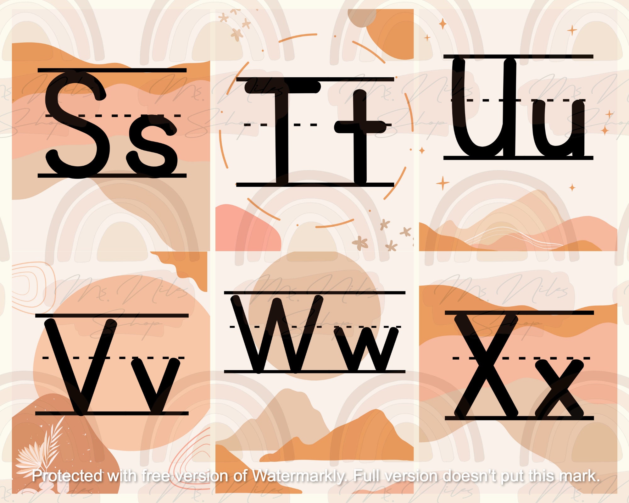 BOHO Alphabet Posters Digital Download - Etsy