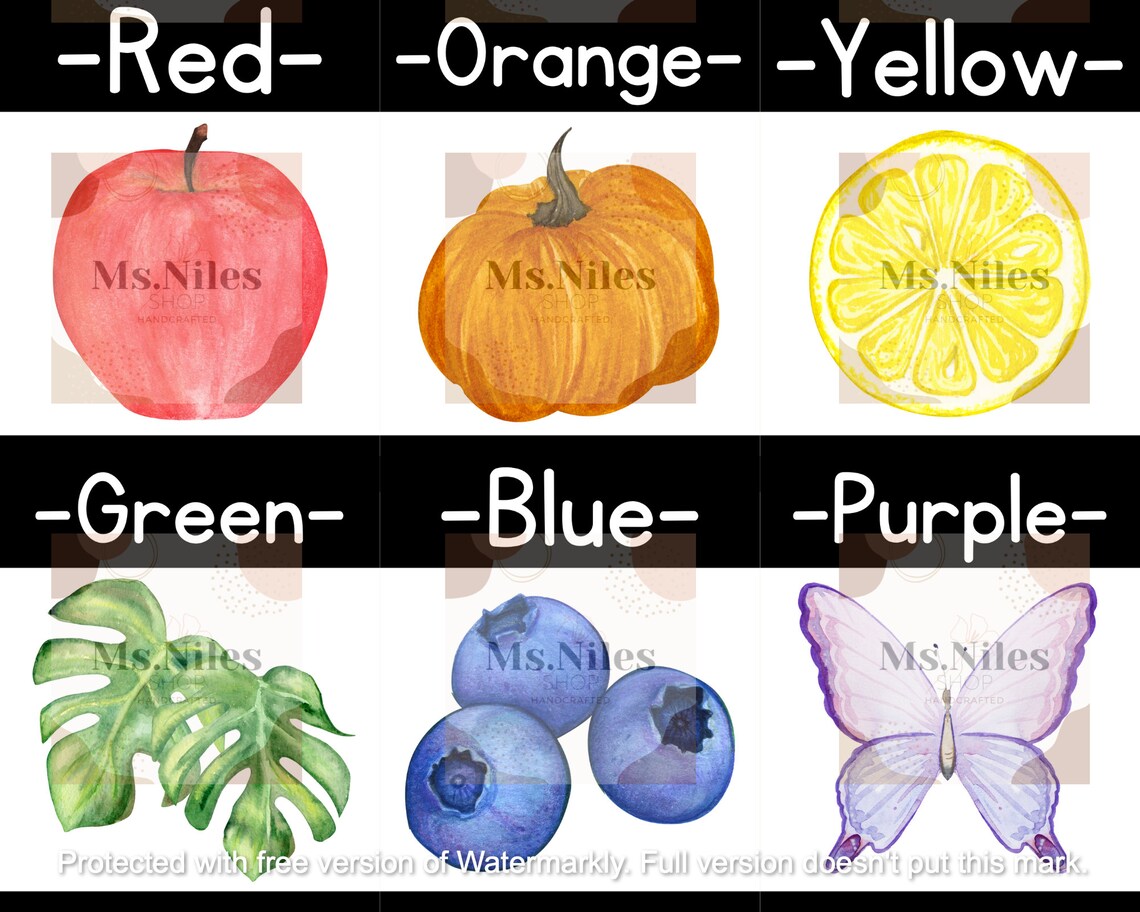 Color Posters | Modern Classroom Decor Color Posters | Watercolor Color ...