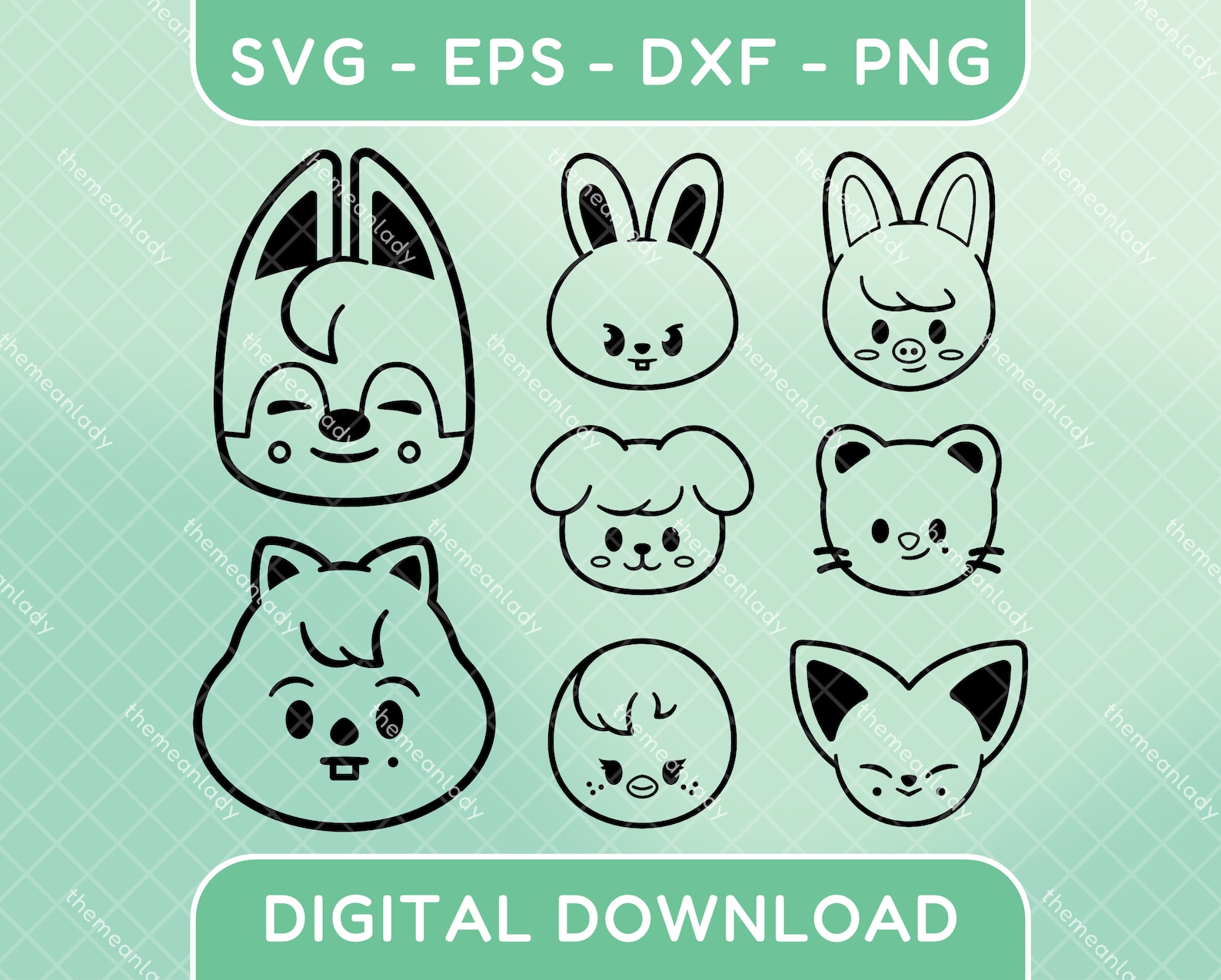 Stray Kids SKZOO Kpop Vector Files | Svg, Eps, Dxf, Png | for Cricut, T ...