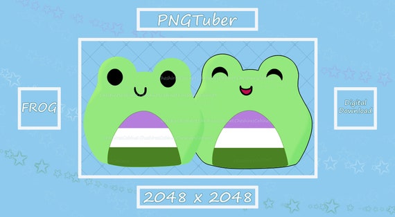 Frog Pngtuber Genderqueer Flag Vtuber for Stream on Twitch - Etsy