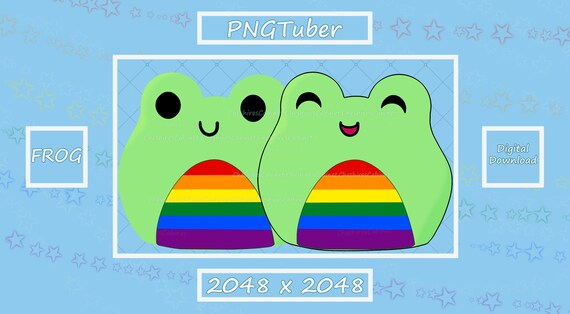 Frog Pngtuber LGBT Flag Vtuber for Stream on Twitch Youtube | Etsy