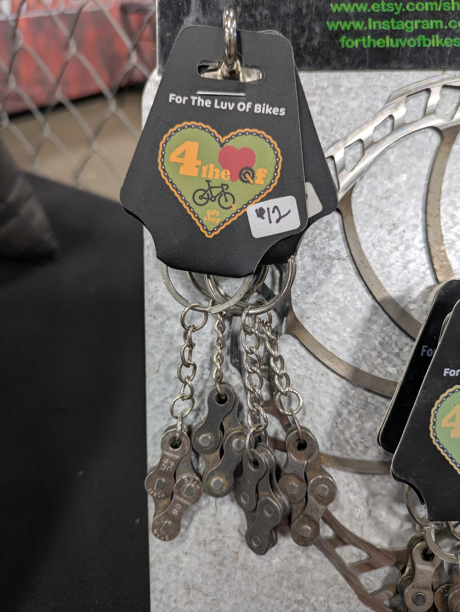 Recycled Bike Chain Key Chains in Unique Rhombus Design - Etsy