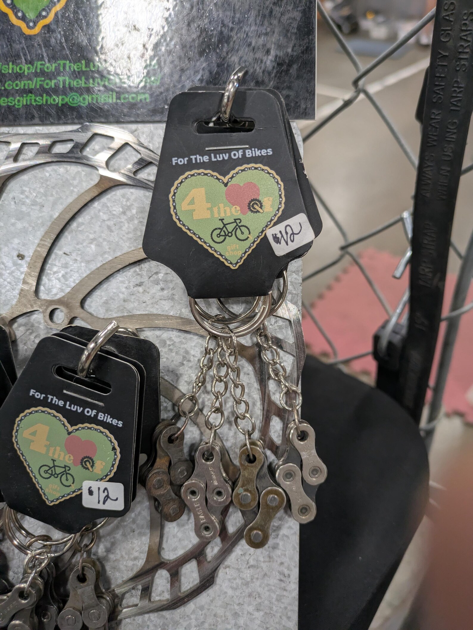 Recycled Bike Chain Key Chains in Unique Rhombus Design - Etsy