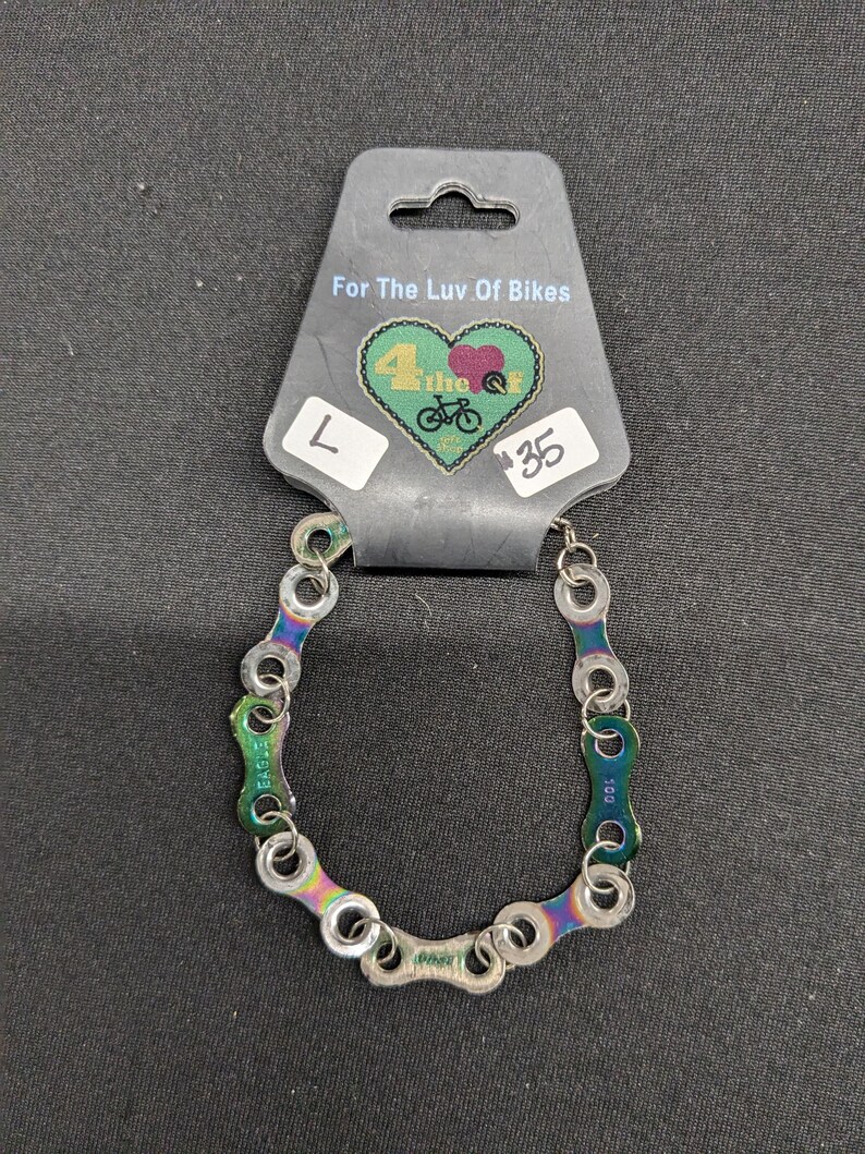 Single Bike Chain Link Recycled Bracelet - Etsy