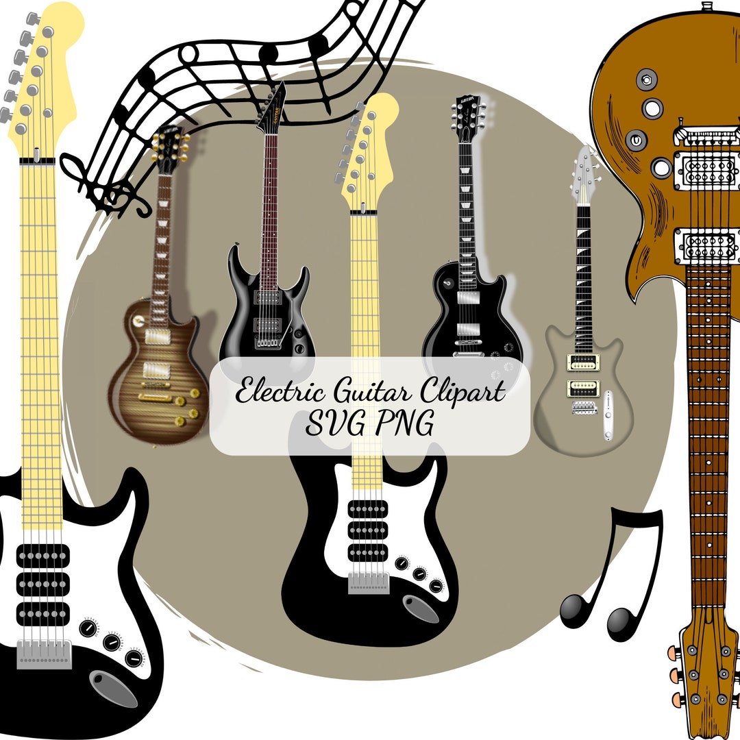Electric Guitar Svg, Clipart, Png, Bundle, Cricut Printable Svg, Vector ...