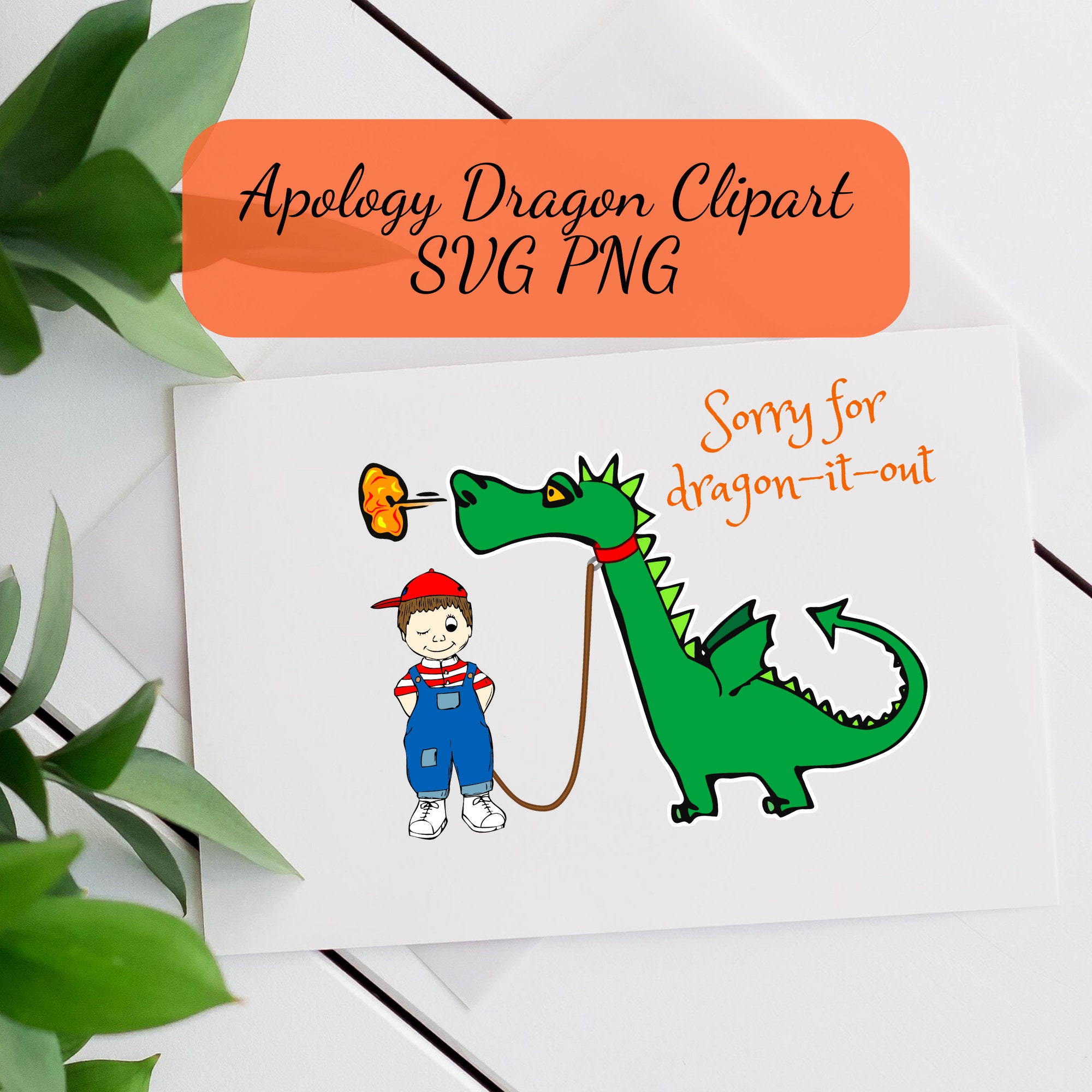 Apology Dragon Clipart, Dragon Clipart SVG, Cartoon Dragon PNG, Design ...