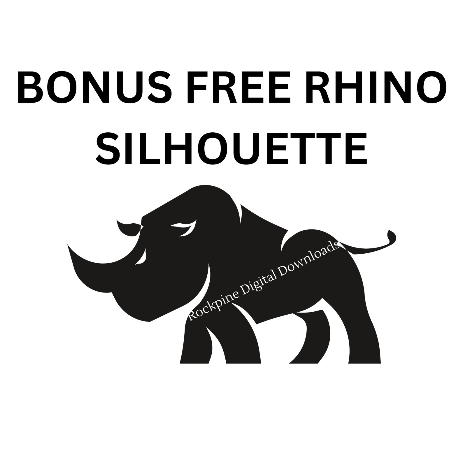 Rhino Svg Clipart Free Clipart Rhino Clip Art PNG Cricut - Etsy