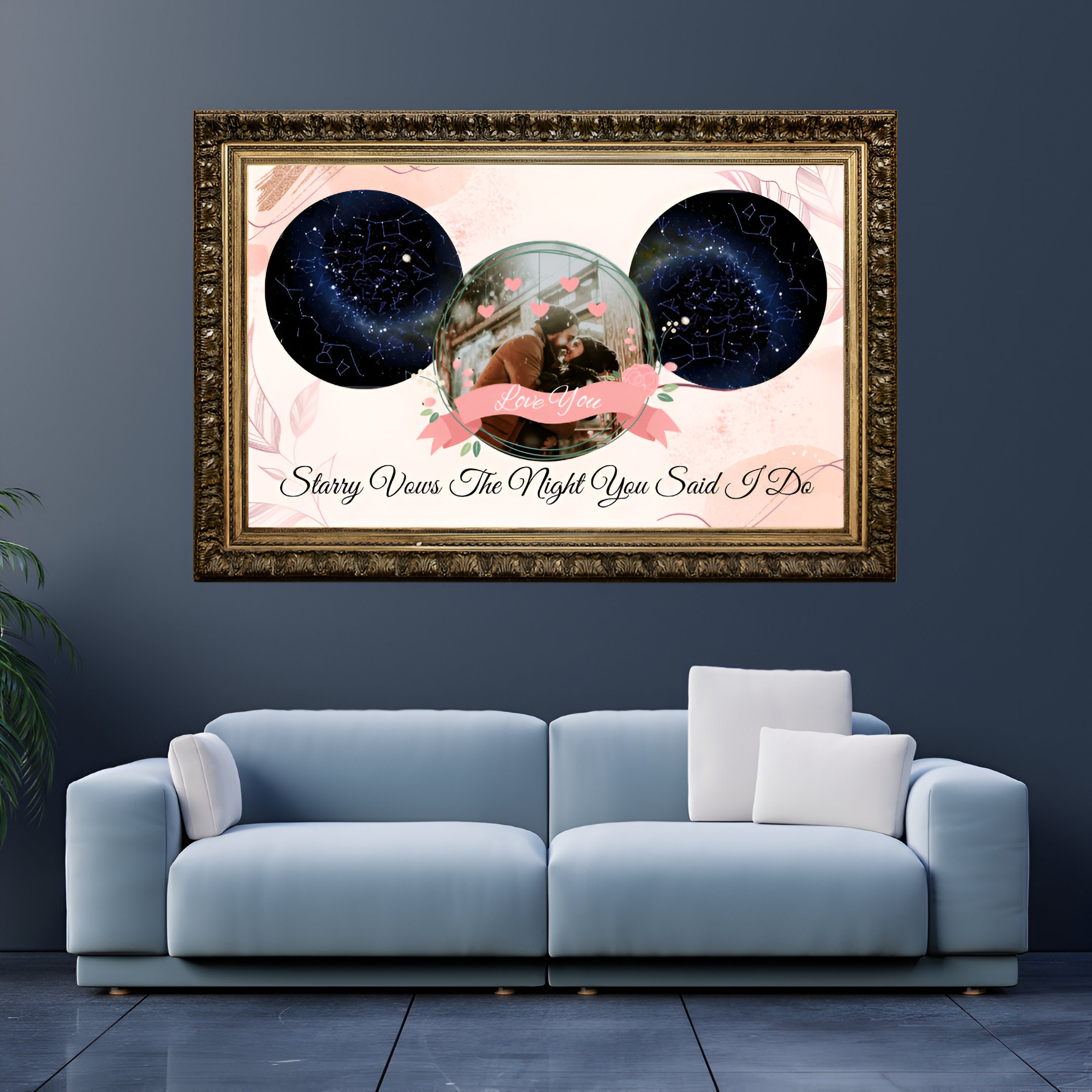 Starry Night Proposal Keepsake Star Map Art for Wedding Vows - Etsy