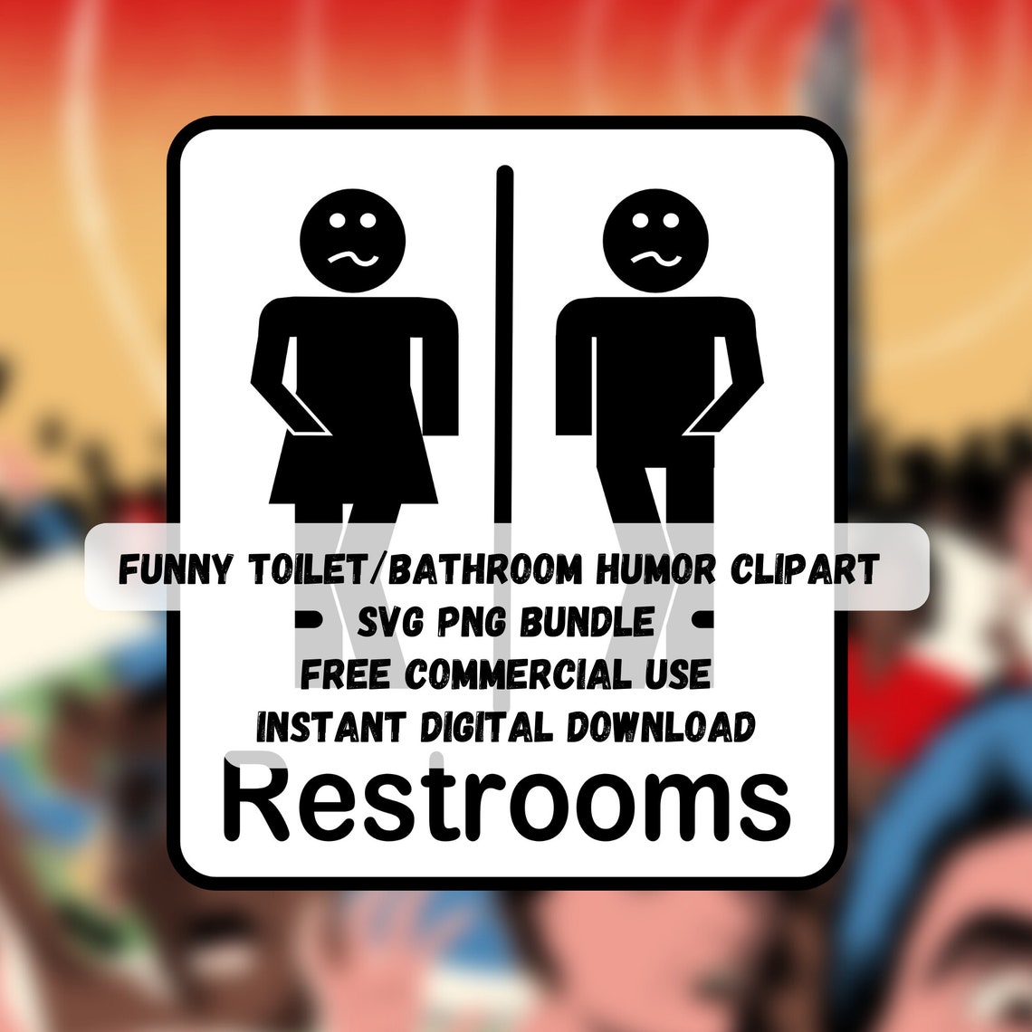 Funny Toilet/bathroom Humor Clipart, SVG PNG, Transparent, Free ...