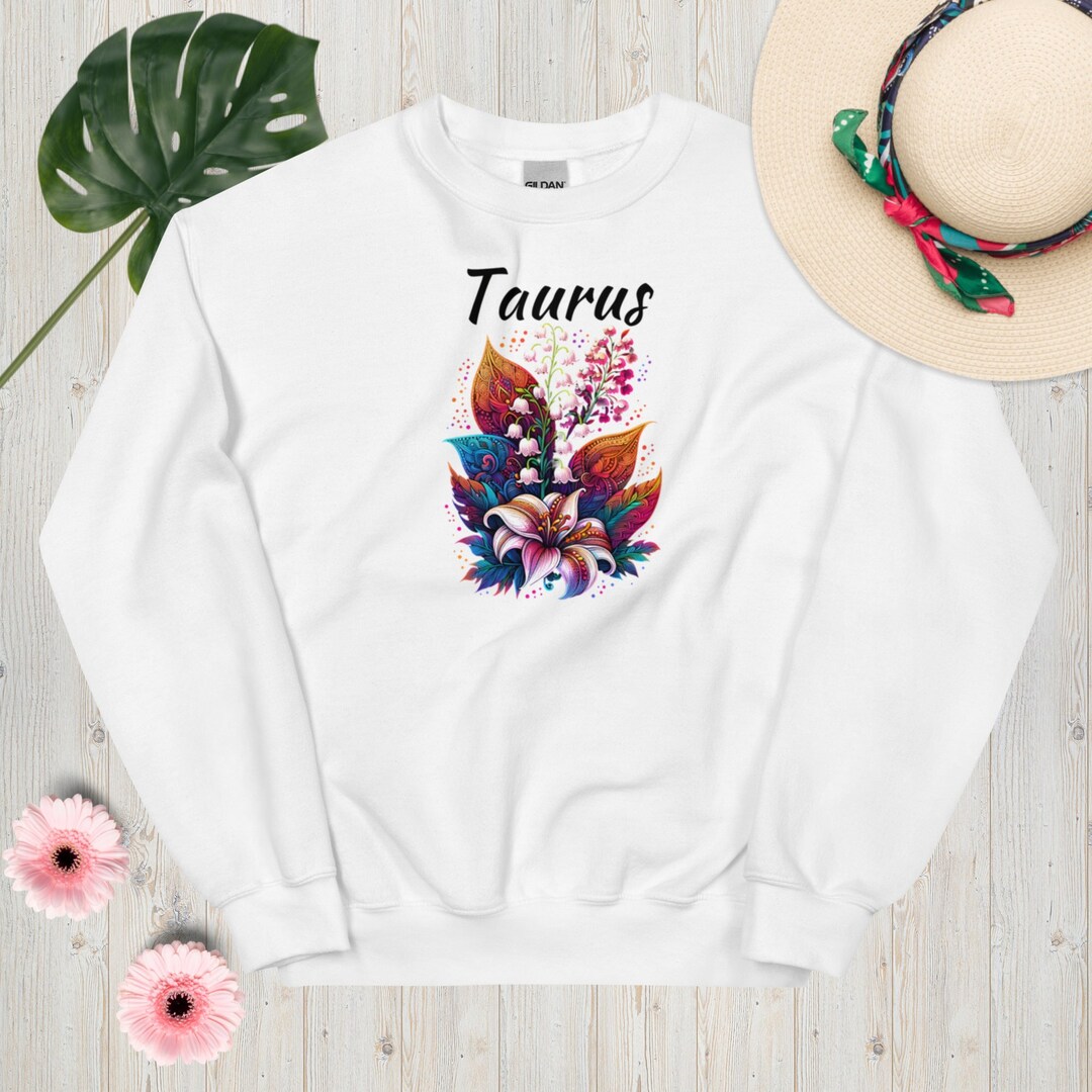 Unique Taurus May Birth Month Sweatshirt Custom Personalized Gift With ...