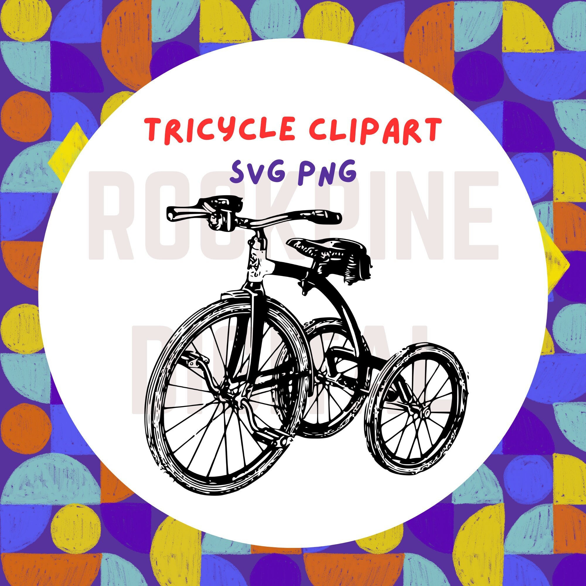 Tricycle Svg Clipart Kids Trike Bike Bicycle Transparent - Etsy