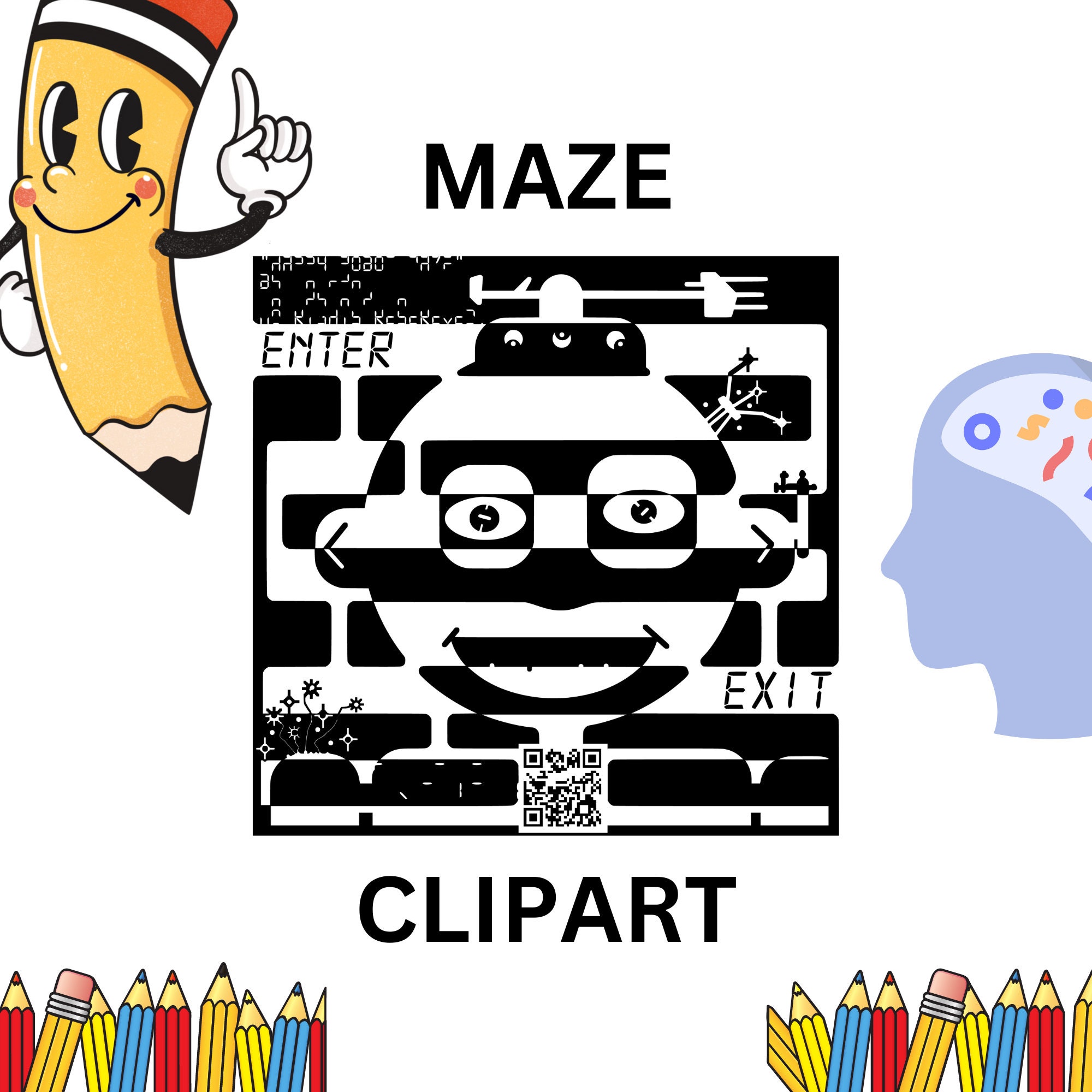 Maze SVG Maze Clipart Design Elements Arts and Crafts Maze - Etsy UK