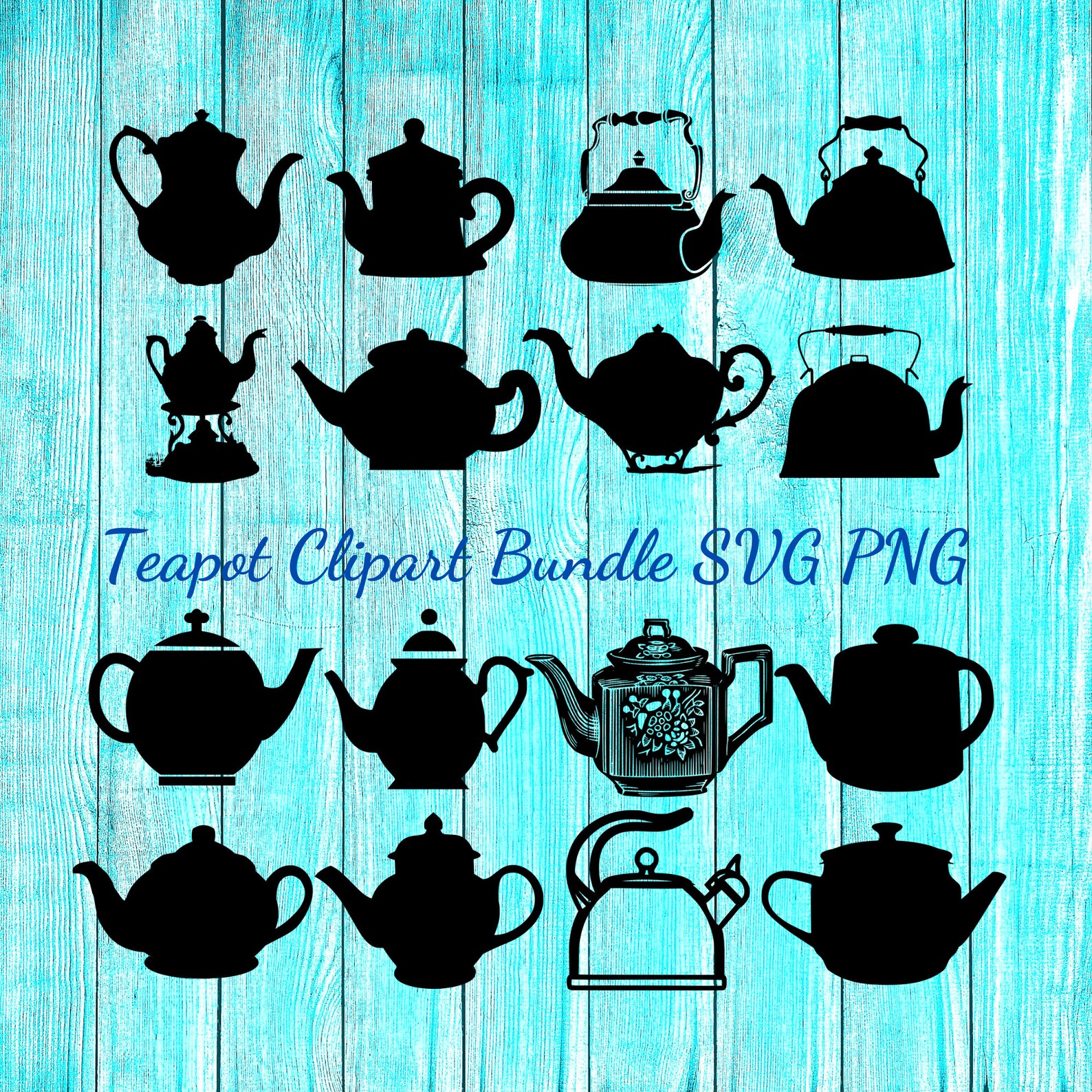 Teapot SVG, Teapot Clipart SVG, Teapot Bundle, SVG, Design Elements ...