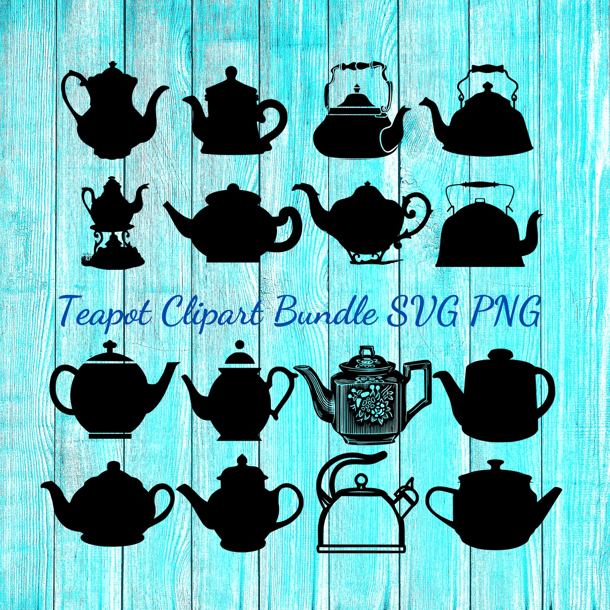 Teapot SVG, Teapot Clipart SVG, Teapot Bundle, SVG, Design Elements ...