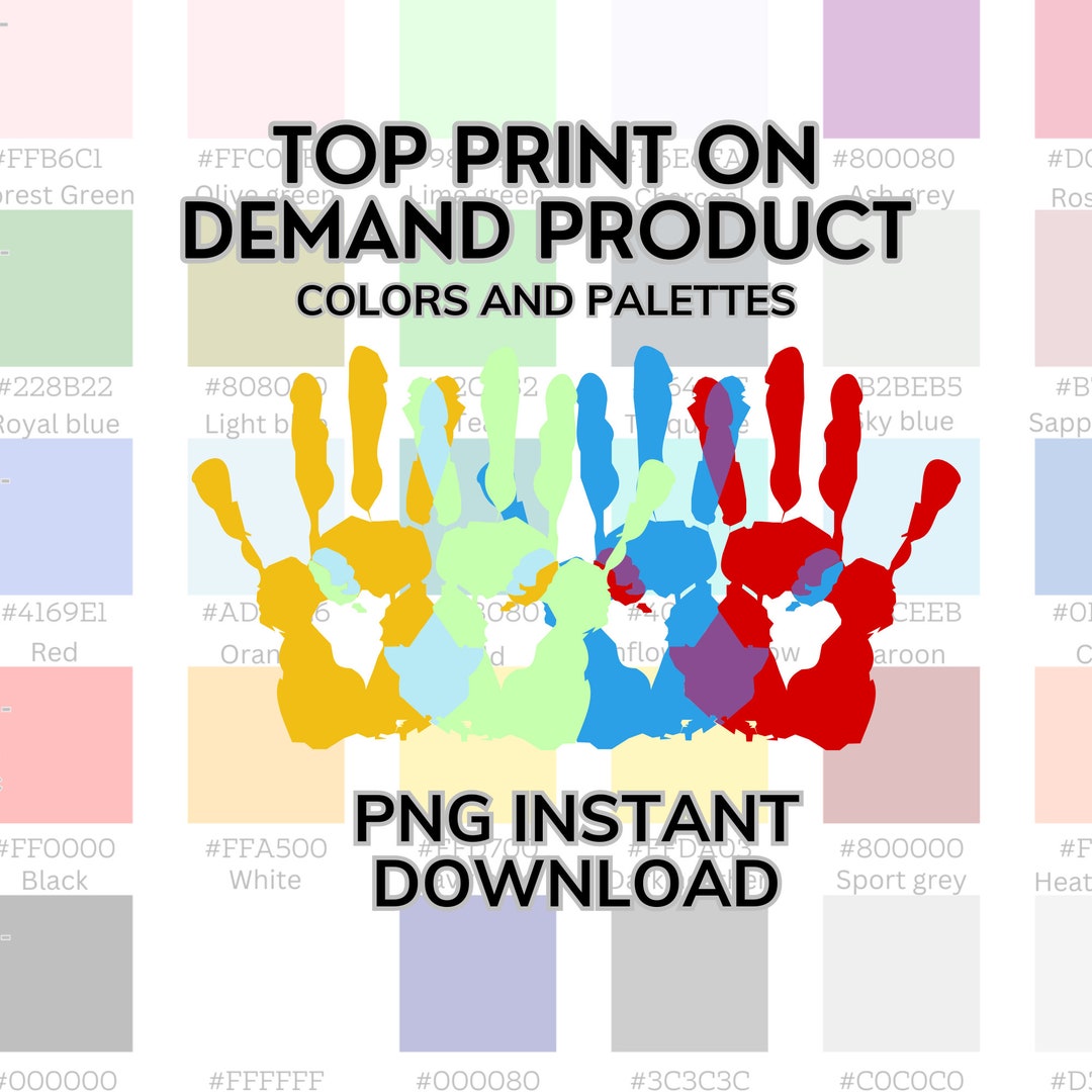Trendsetting POD Color Palette and Hex Codes Instant Download, Top ...