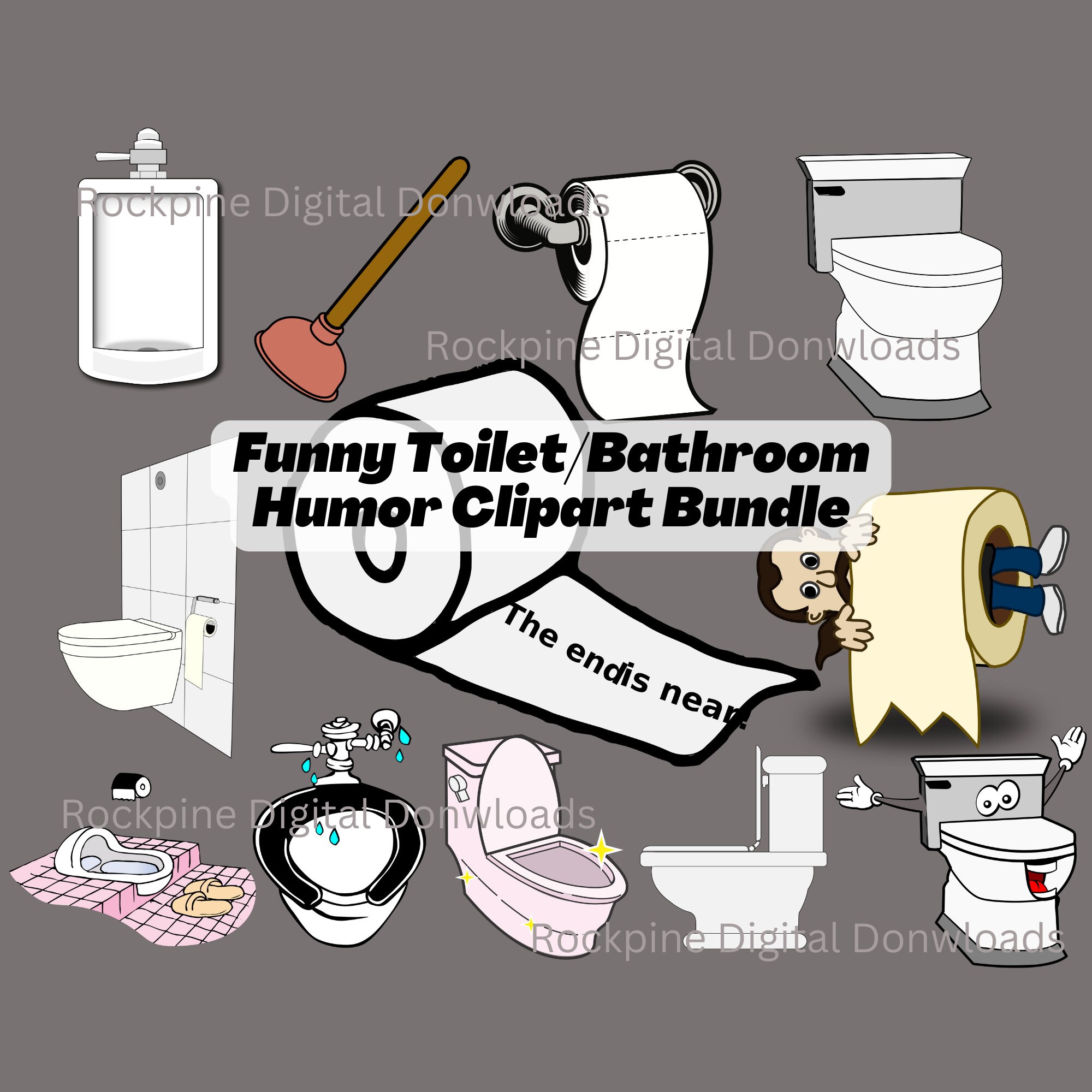 Funny Toilet Clipart