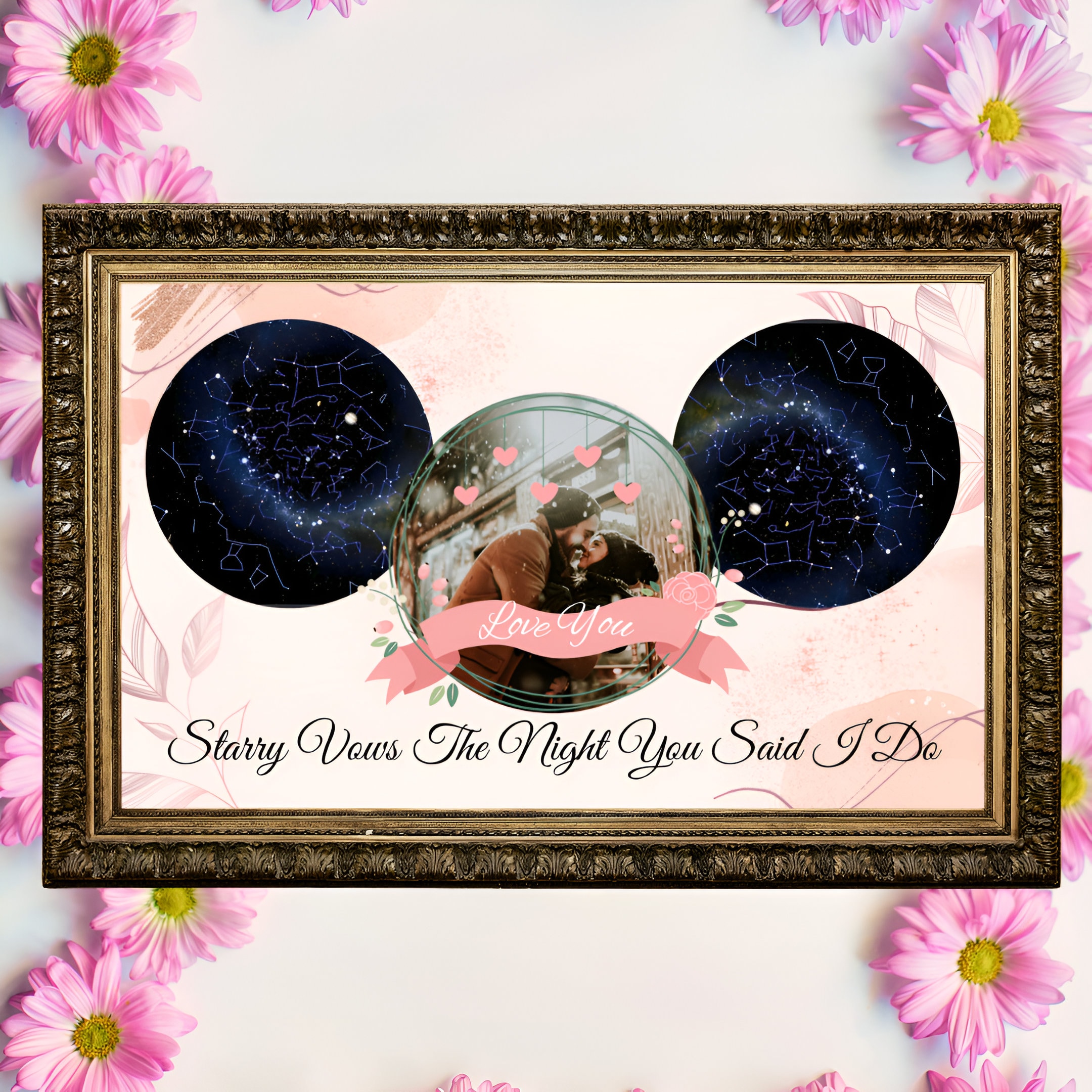 Starry Night Proposal Keepsake Star Map Art for Wedding Vows - Etsy