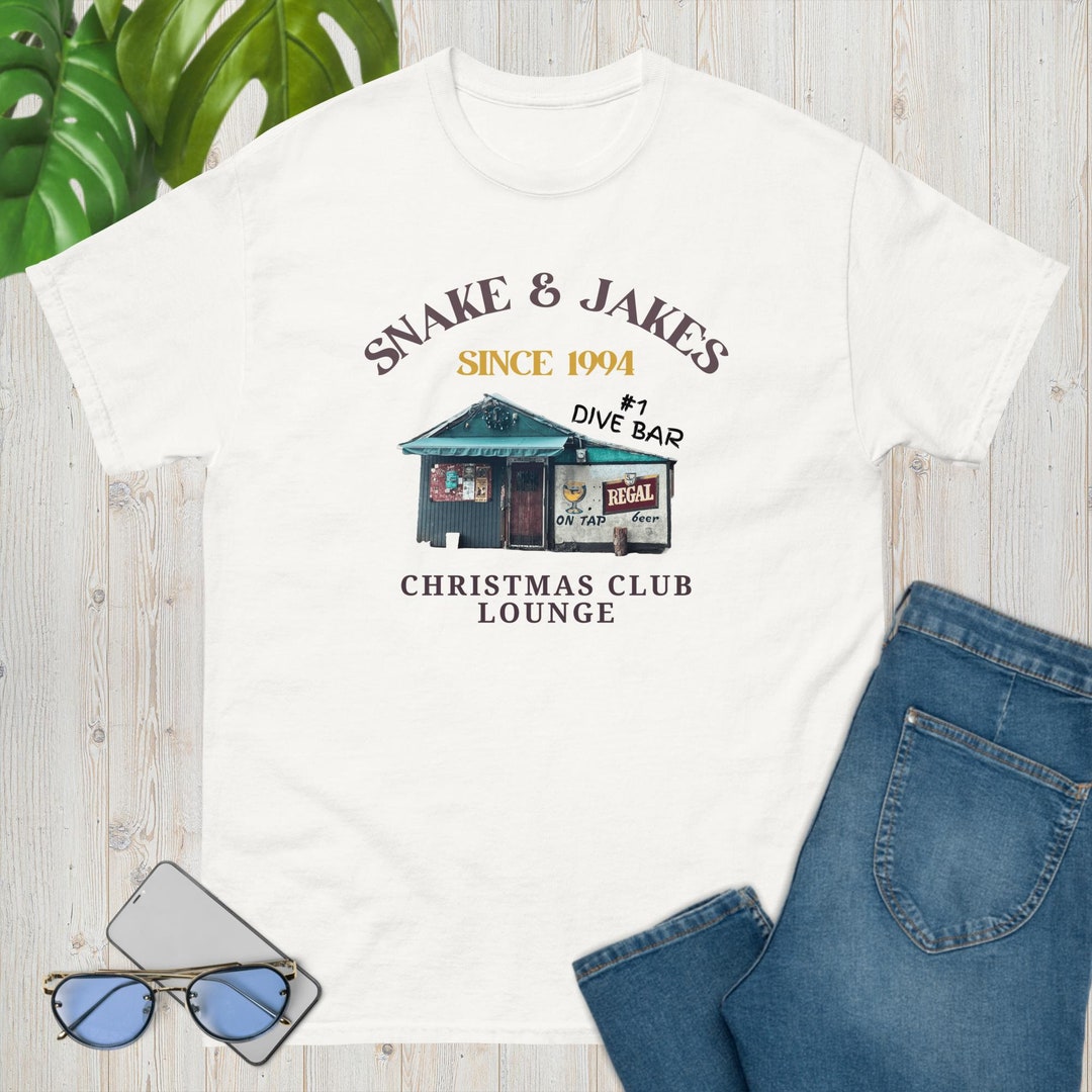 Snake and Jake's Christmas Club Lounge Tshirt, 1 Dive Bar Tee, New ...