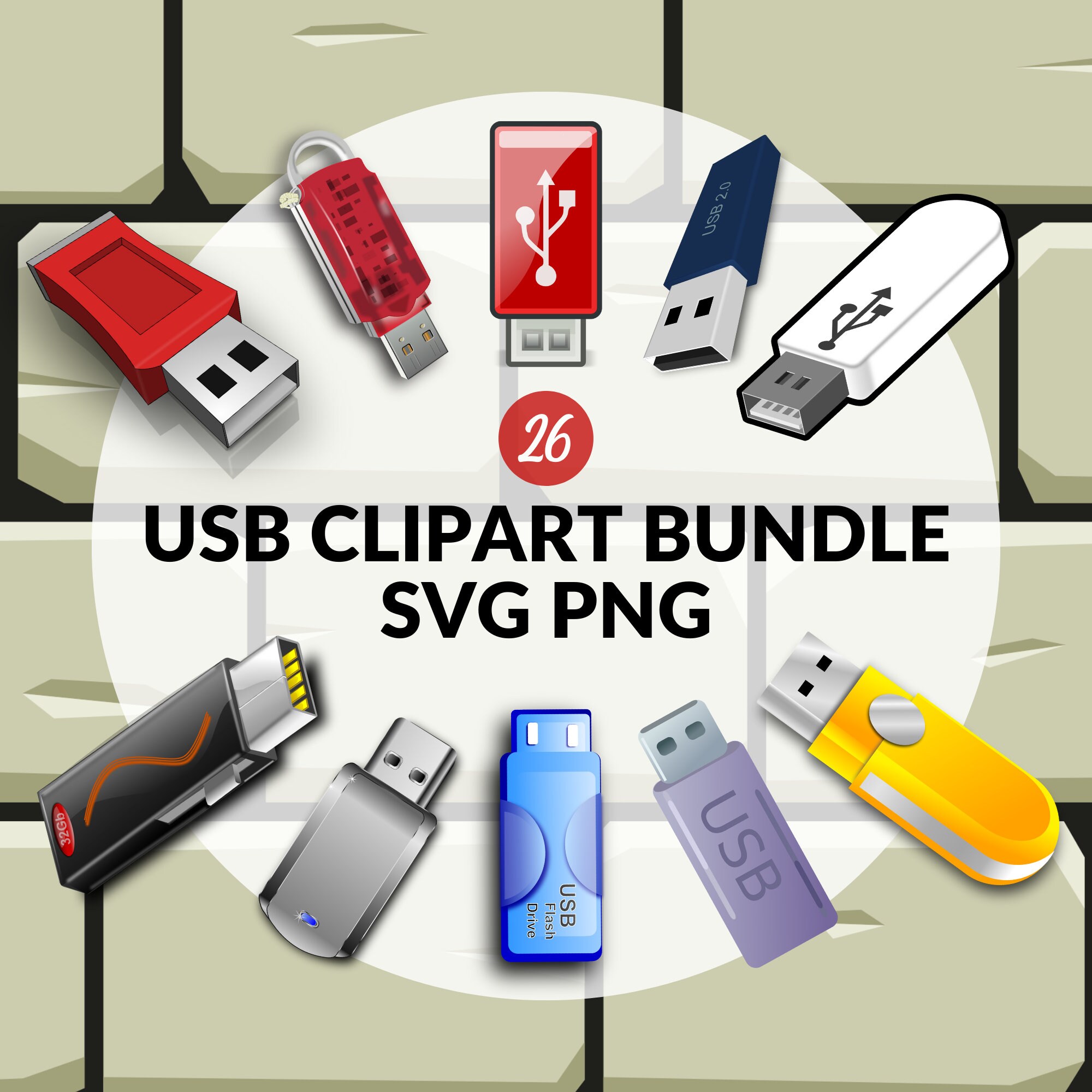 USB Svg Png, Clipart, Memory Flash Drive, Transparent, Free Commercial ...