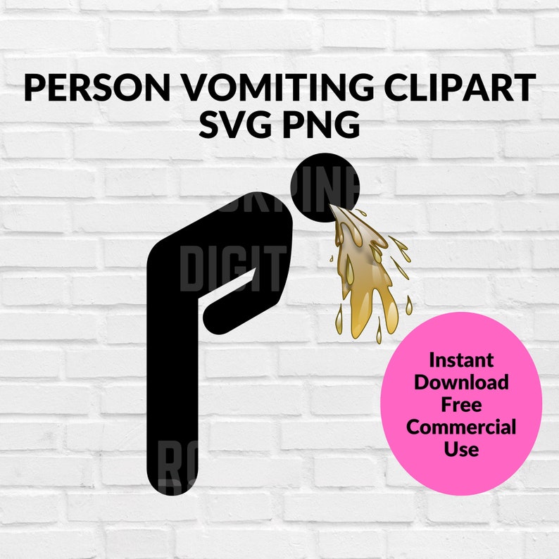 Person Vomiting Svg Png Clipart Logo Icon Transparent - Etsy
