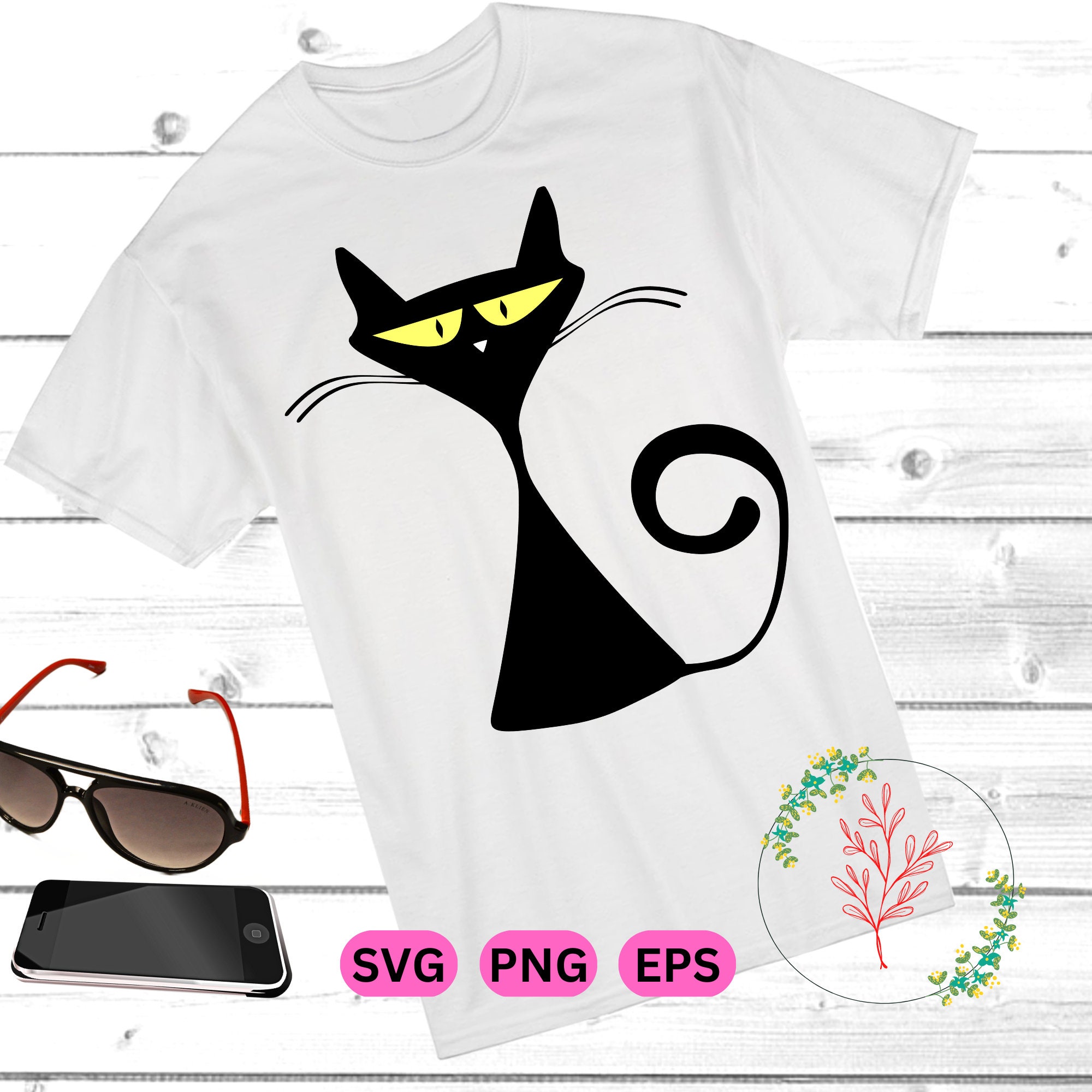 Alley Cat Silhouette SVG Bundle Cat Clipart Design - Etsy