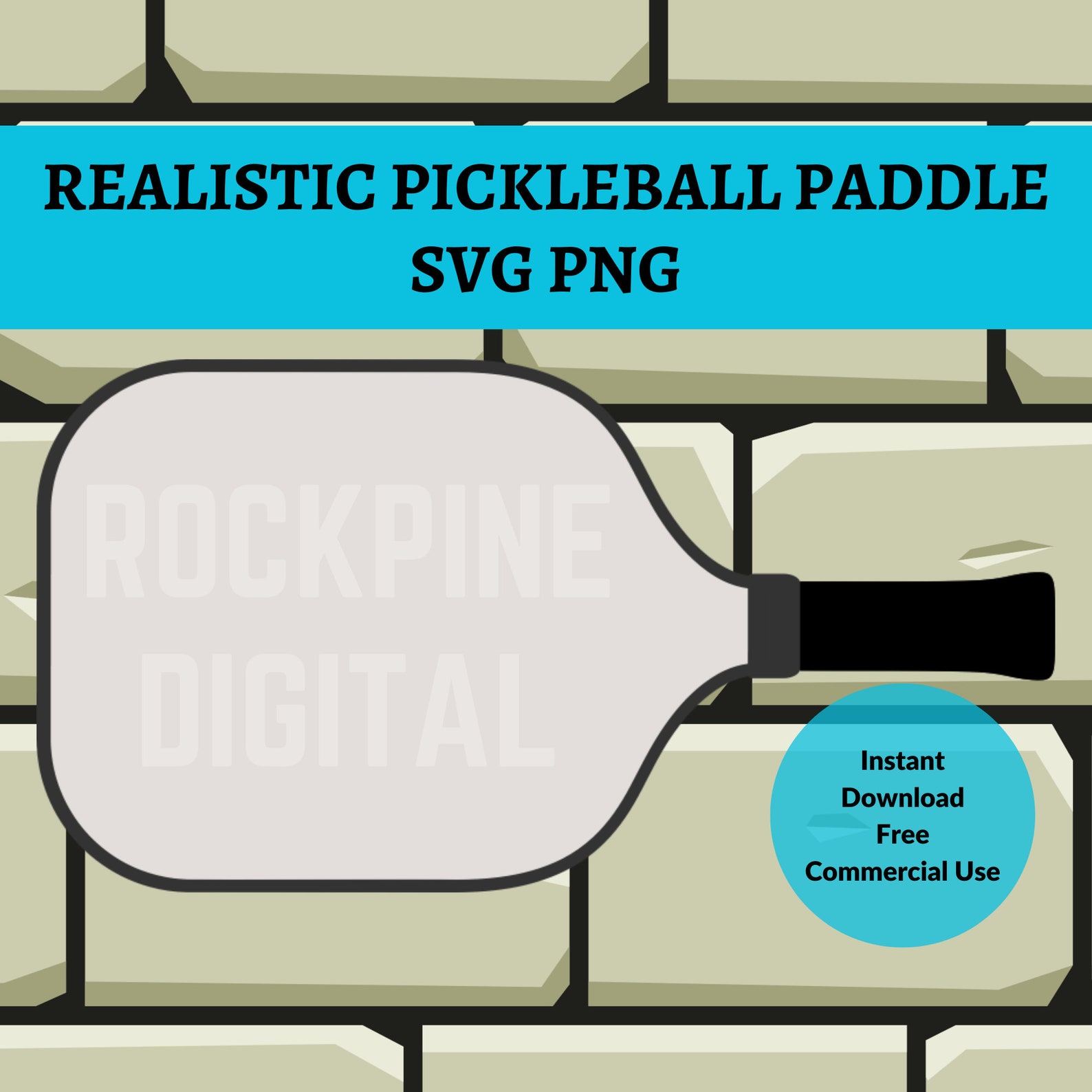 Realist Pickleball Paddle Svg Png, Racket, Clipart, Transparent, Free ...
