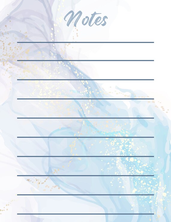 Notes Planning Sheet Digital File PDF PNG - Etsy