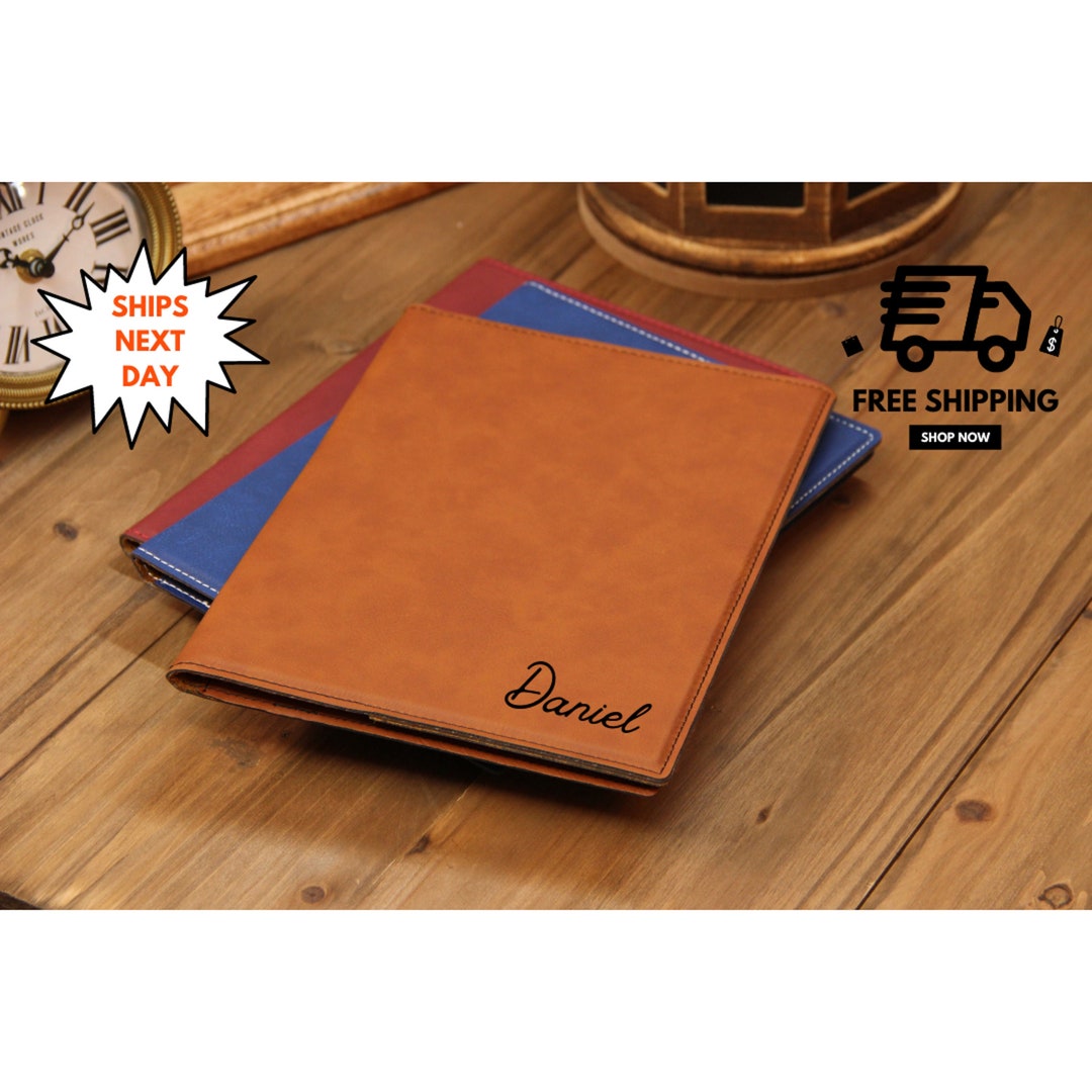 Leather Journal, Custom Leather Portfolio, Personalized Leather ...