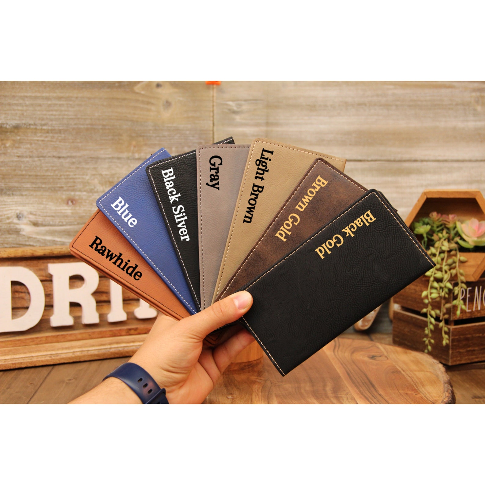 Custom Checkbook, Personalized Checkbook Cover, Leather Checkbook ...