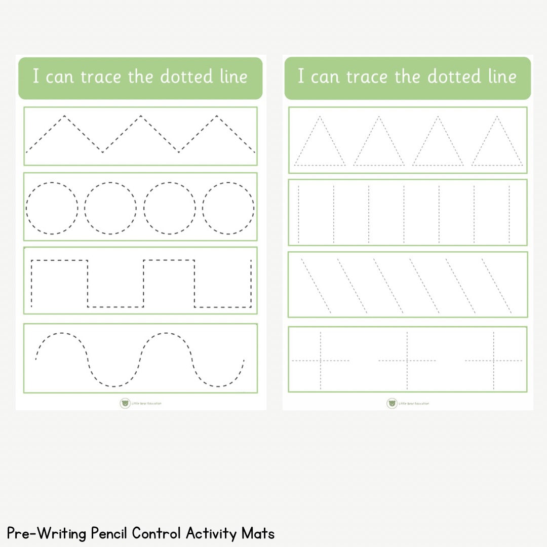 Pre-writing Pencil Control Activity Mats Bundle set of 2 - Etsy UK