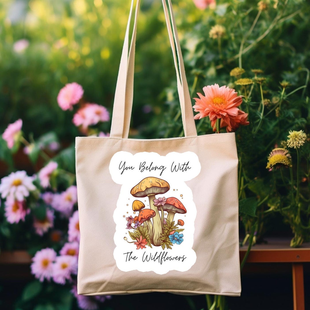 Cottagecore Tote Bag Cute Toadstool Tote Mushroom Cottage - Etsy