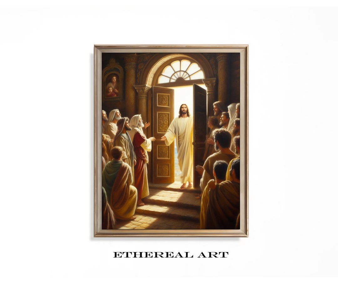 Jesus Christ at the Door Wall Art Christianity Art Catholic Printable ...