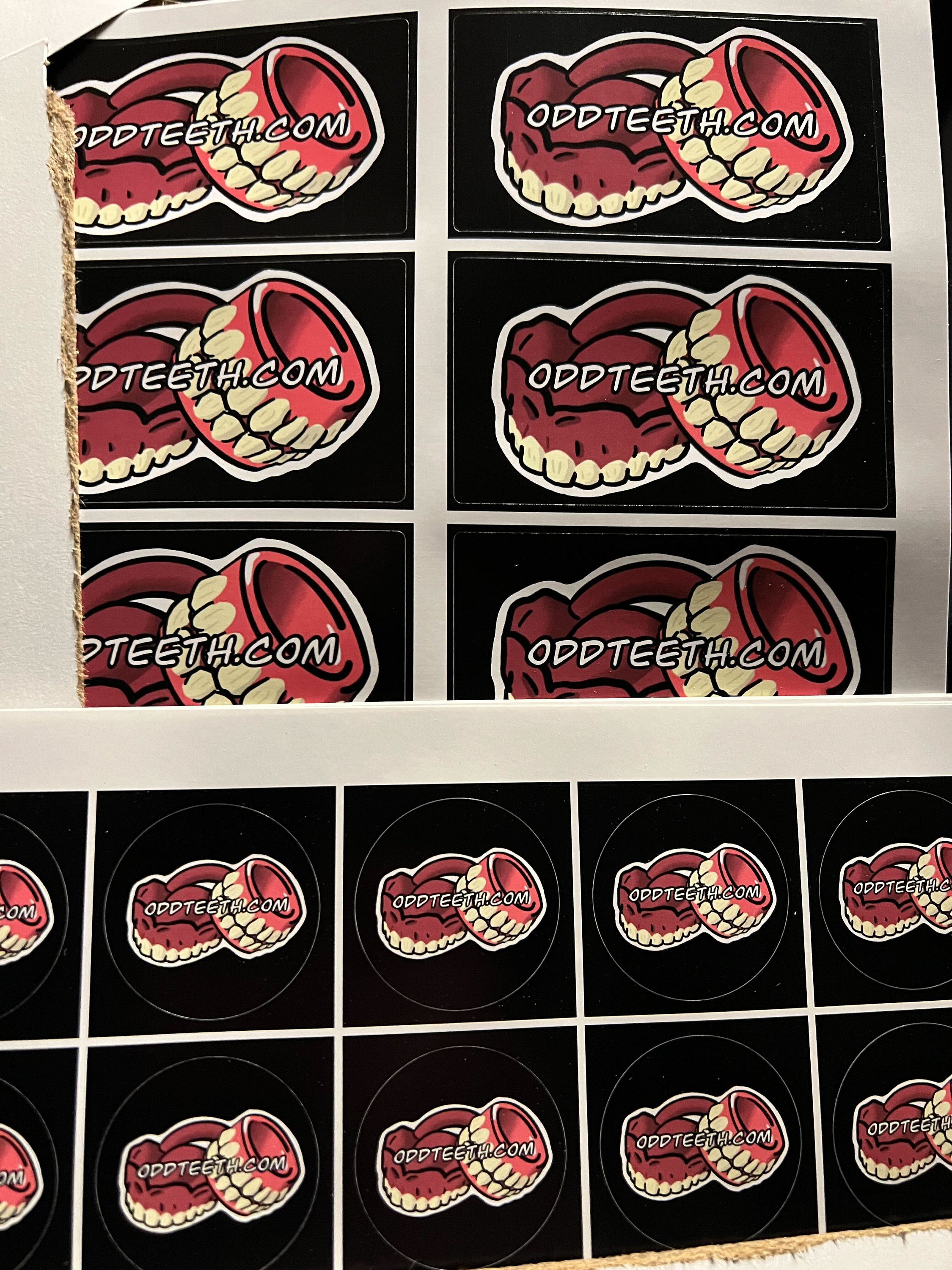 Odd Teeth Stickers - Etsy