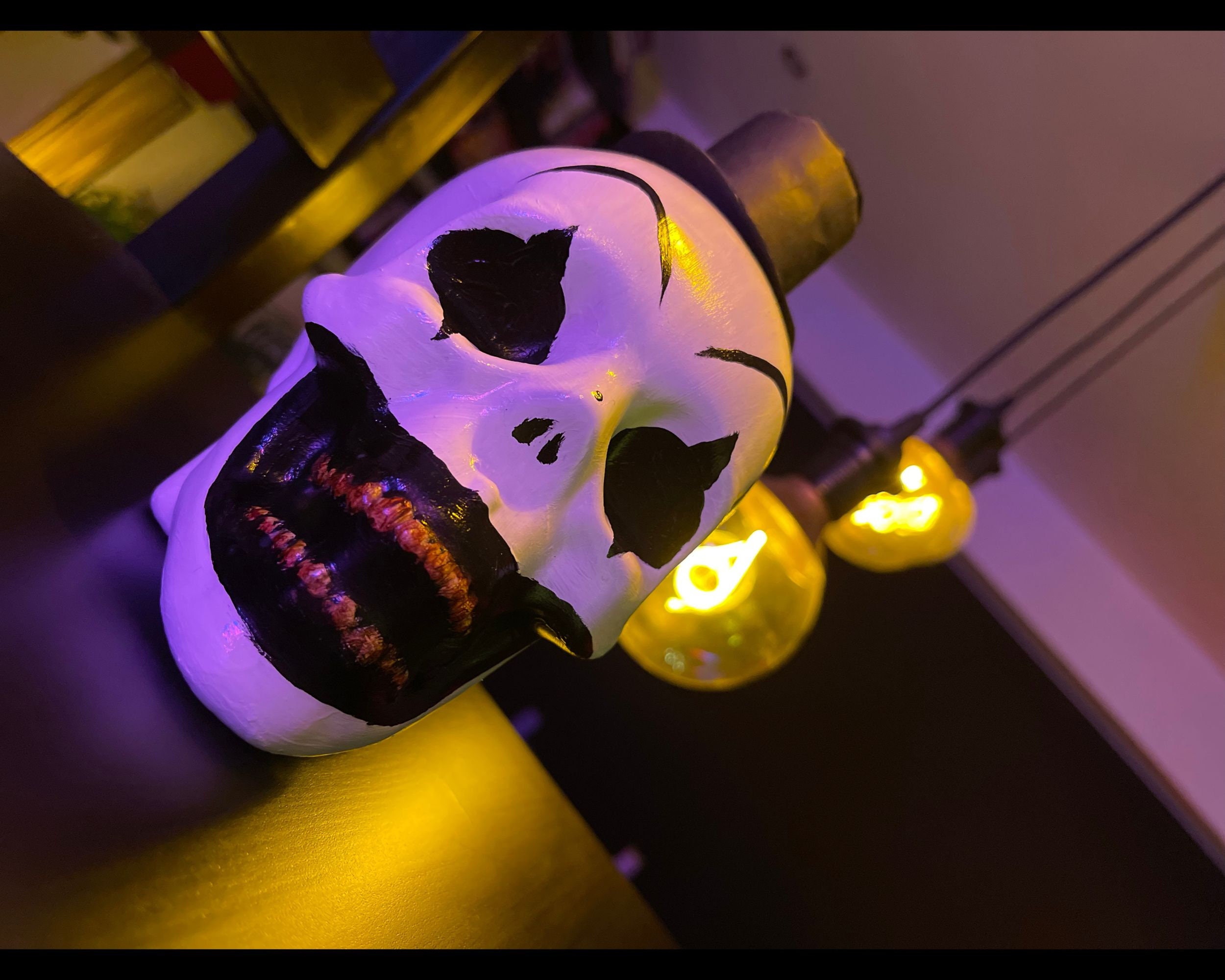 Terrifier/art the Clown Inspired Glass Crystal Head Skull. Vase ...