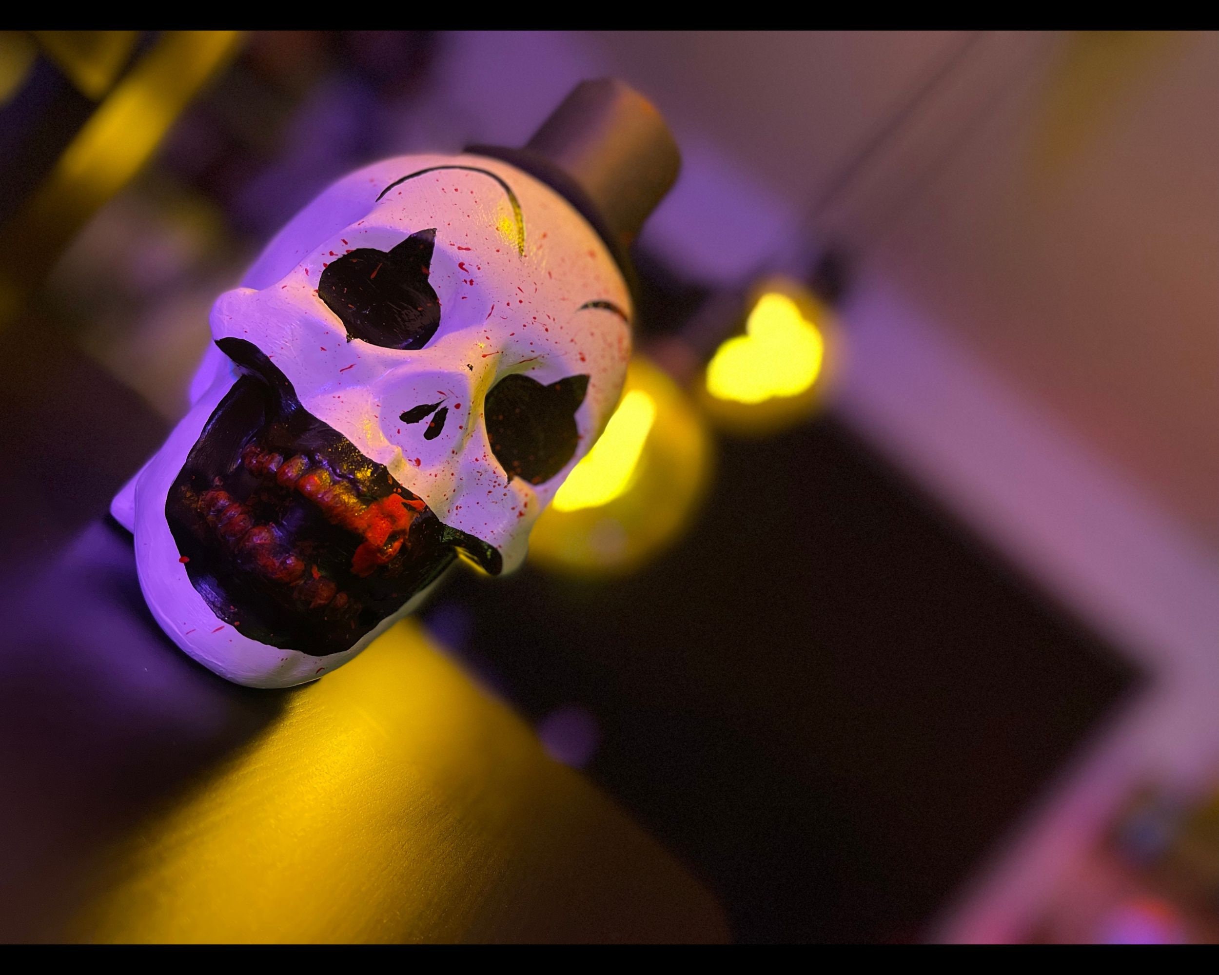 Terrifier/art the Clown Inspired Glass Crystal Head Skull. Vase ...