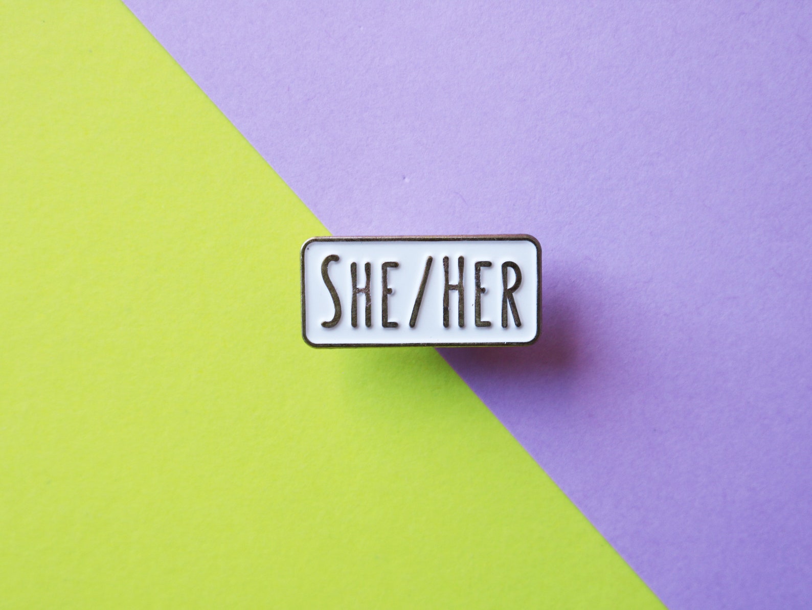She/her Pronouns Enamel Pin Badge LGBTQ Pride - Etsy UK