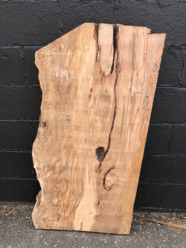 Spalted Maple Live Edge Slab - Etsy