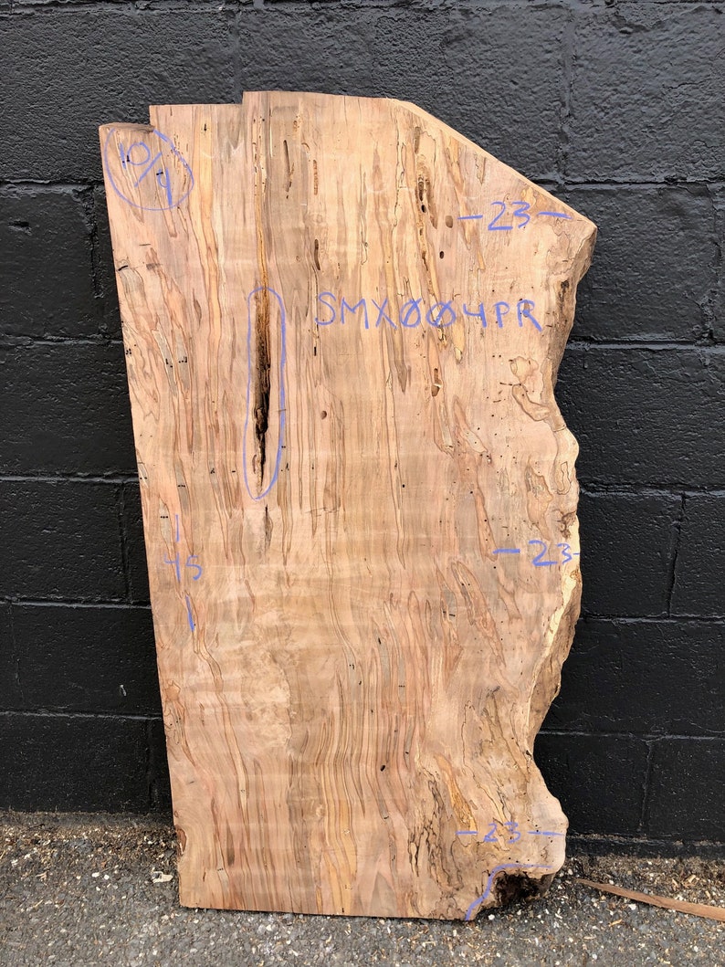 Spalted Maple Live Edge Slab - Etsy